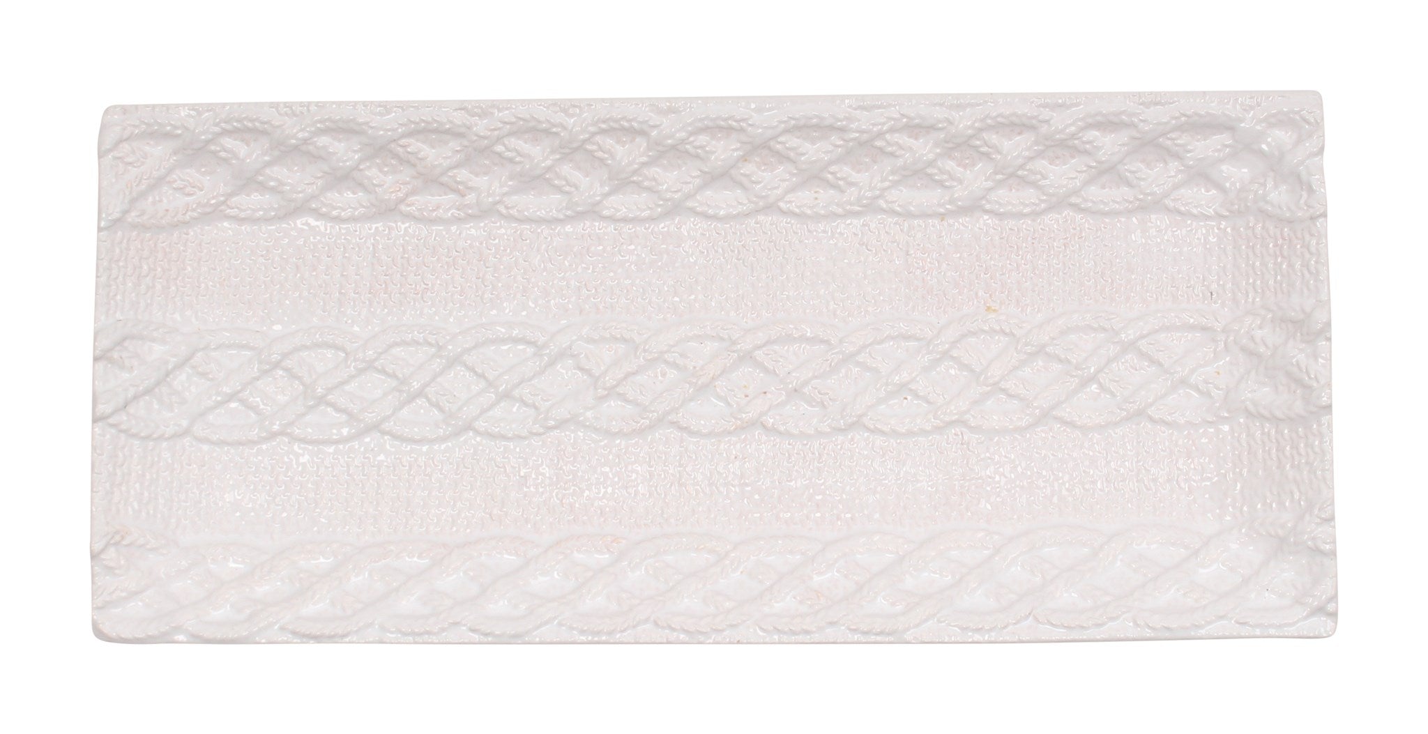 Cable Knit Serving Platter - White – Modern Cottage Co.